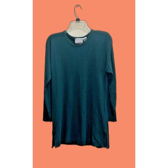 BIZZET COLLECTION | Sweaters | Green Tunic Length Sweater By Bizzet ...